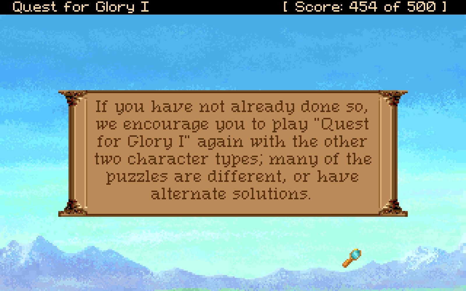 The Adventurers Guild: Quest for Glory I - WON!