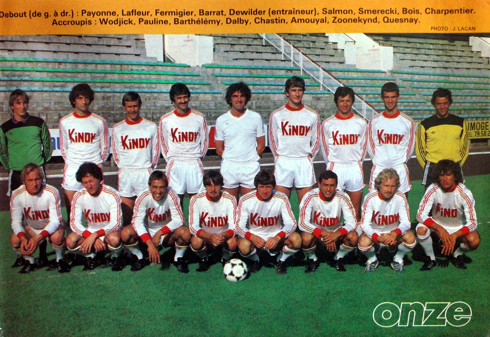 L'équipe du dimanche après-midi. LIMOGES FOOTBALL CLUB 1986-87.