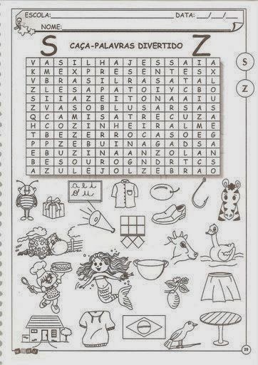 Atividades Educativas: Atividades dificuldades ortográficas S e Z 3º Ano