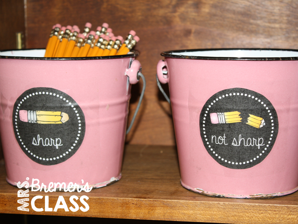 {FREE} Pencil Container Labels | Mrs. Bremer's Class