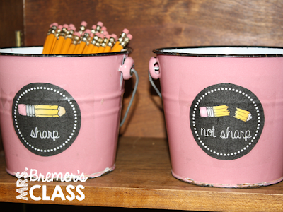 {FREE} Pencil Container Labels | Mrs. Bremer's Class