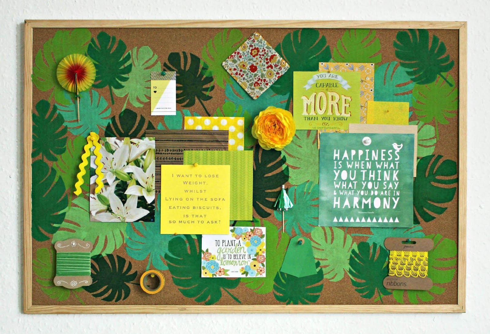 Thoughtful Types: Makeover a notice board 3 ways.