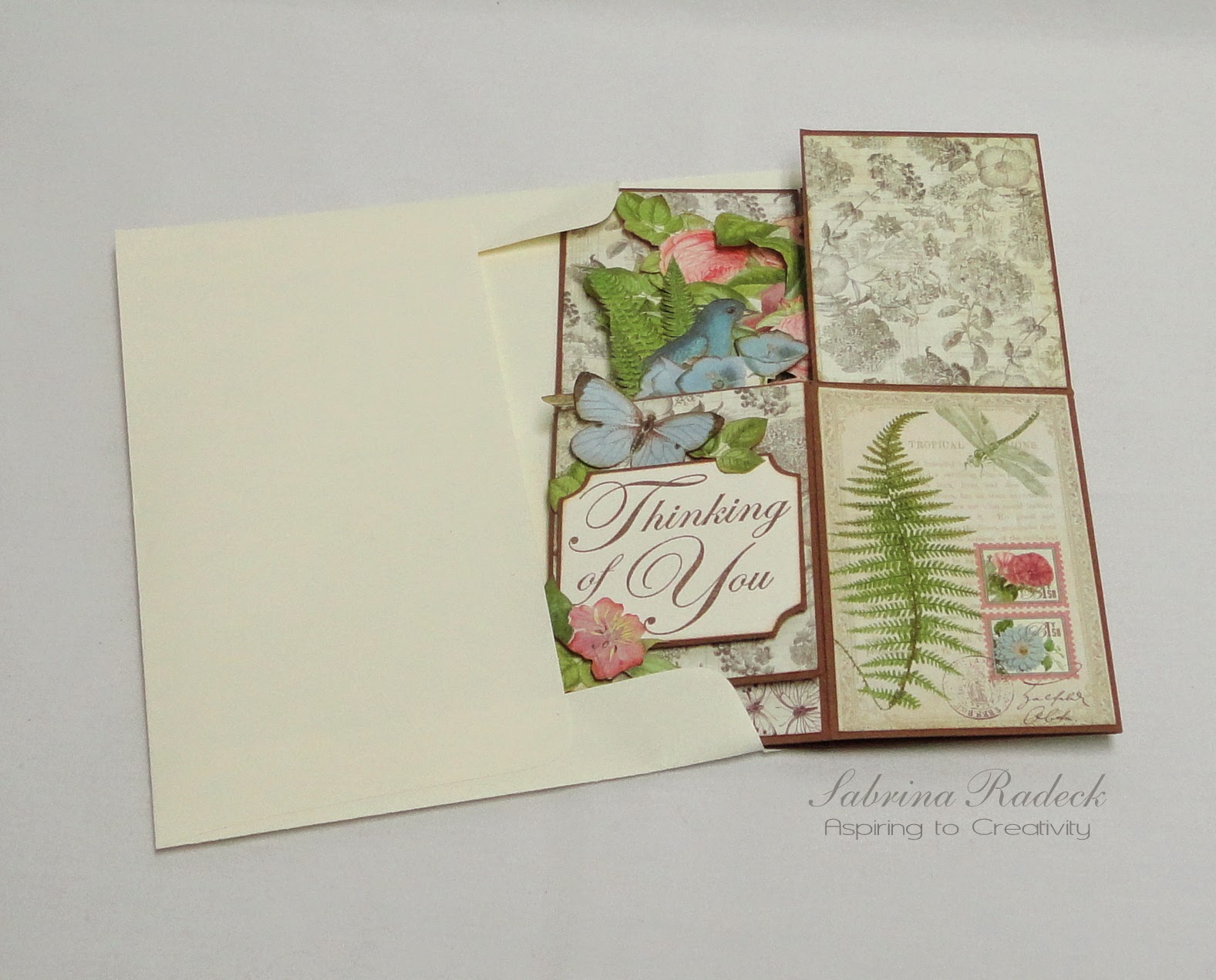 Pop-Up Box Card with Graphic 45 Botanical Tea - Card Class | Aspiring ...