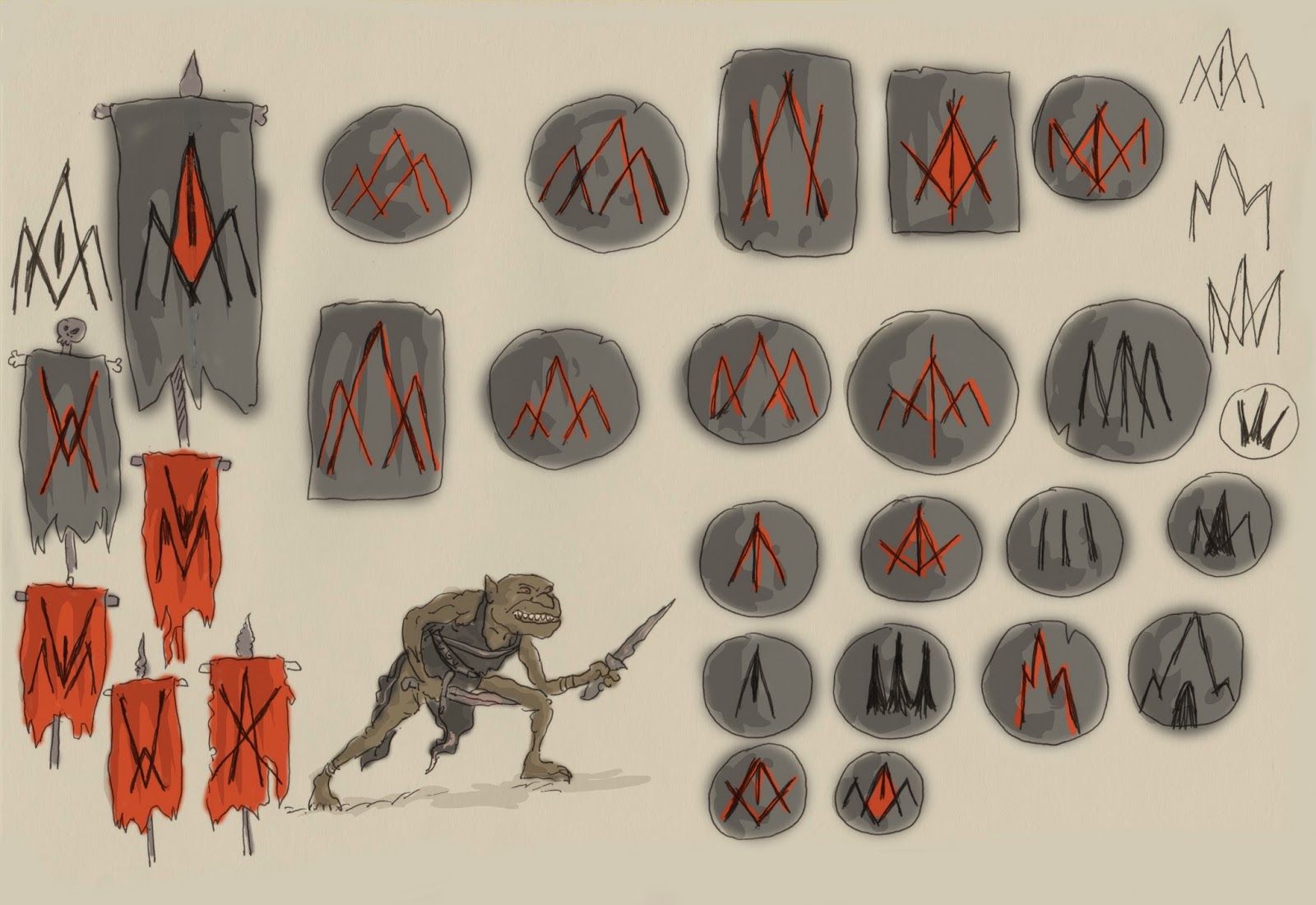 iron mitten: Mordor Shield Designs