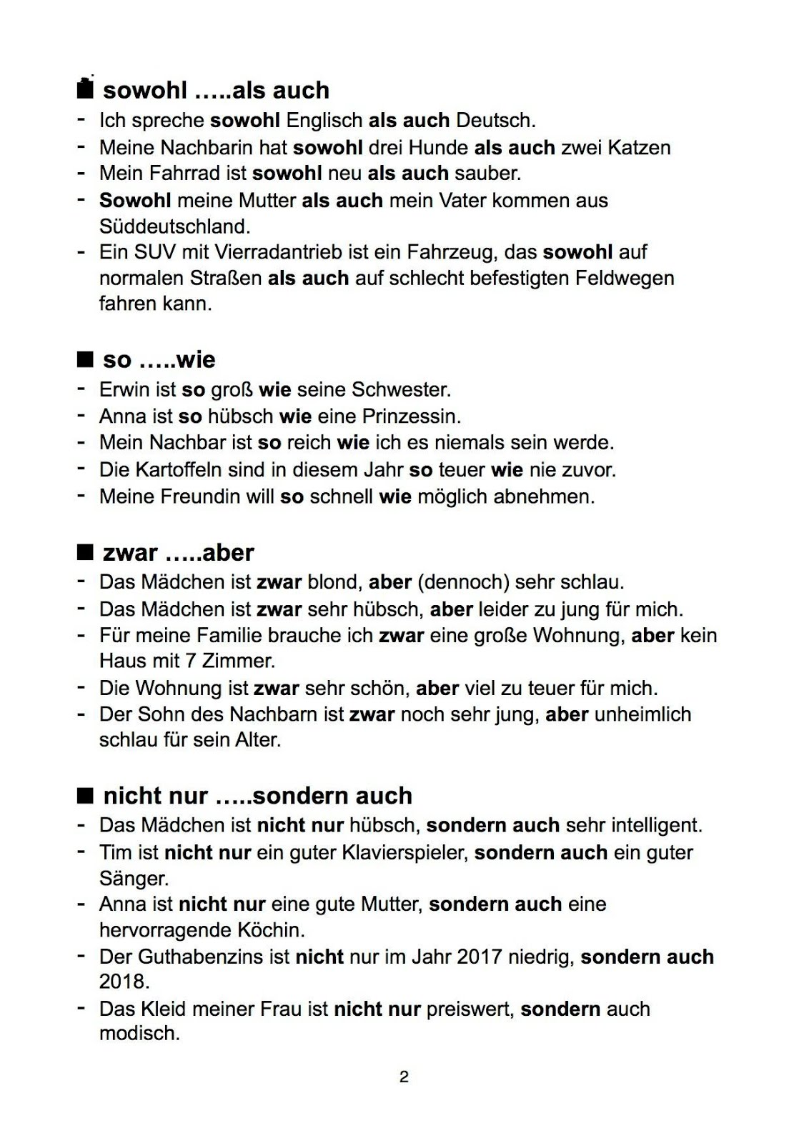 شرح Zweiteilige Konjunktionen - بورغر الماني