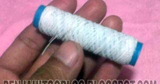 cara menjahit benang karet