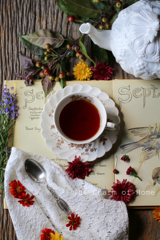 The Charm of Home: September Tea/Garden Journal