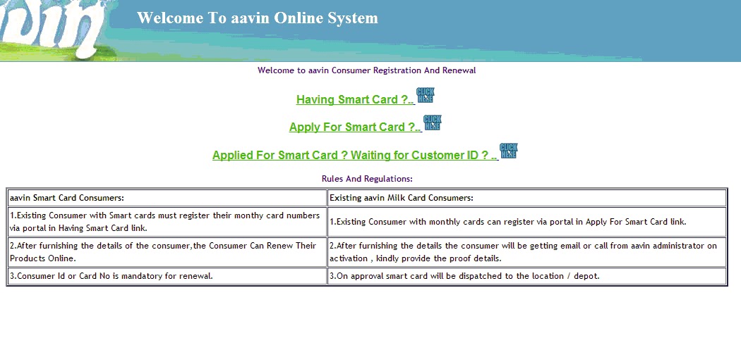 Do more online !!: Renew your aavin milk card online