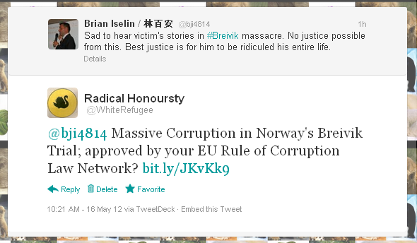 NO v. Breivik :: Uncensored: Brian Iselin: Exec. Director of European ...