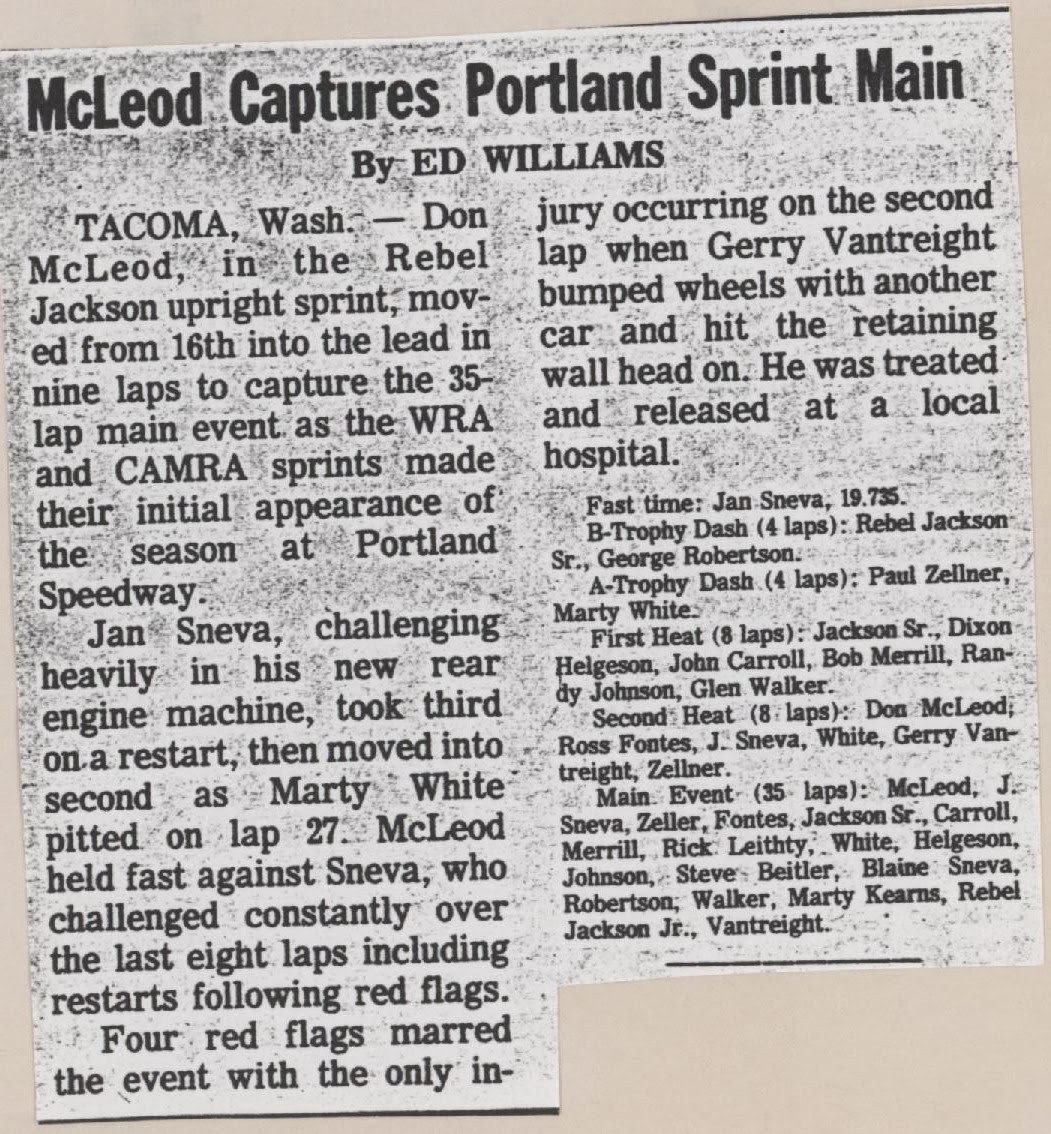 racin' thru the raindrops: more super modified results from 1984