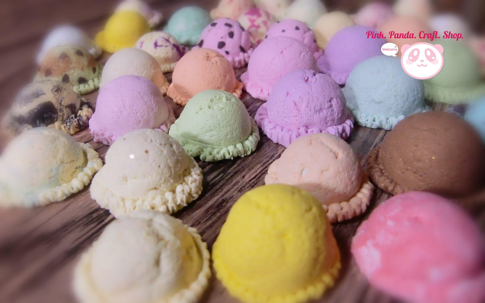 PinkPandaCraftShop: How to make polymer clay ice-cream scoop~