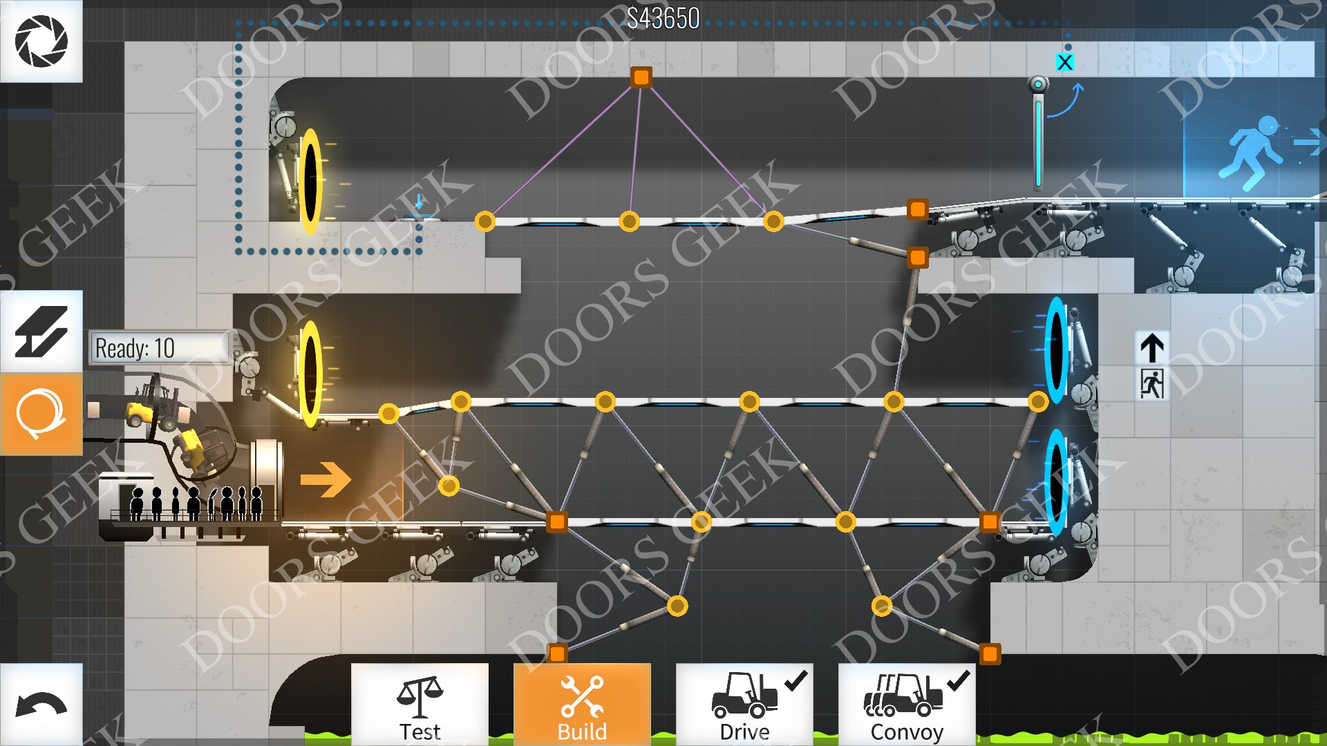 Bridge Constructor Portal Level 21 Convoy Solution ~ Doors Geek