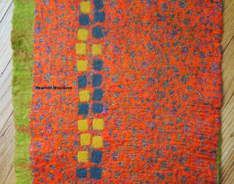 Wool love-functional fiber art: Vintage Sari Silk Nuno Table Runner ...