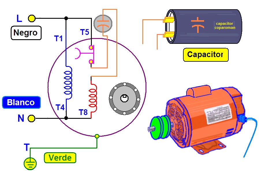 Esquema De Coneccion De Motor Monofasico Con Capacitor - Descargar Musica