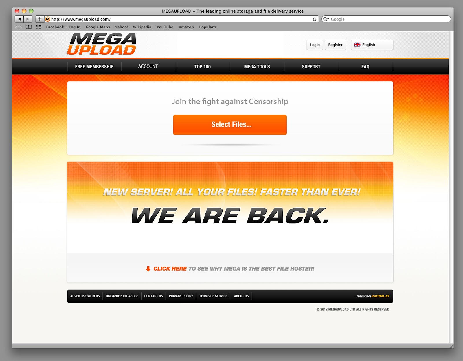 Tech News Mundo: Megaupload volta a funcionar amanhã com servidor brasileiro