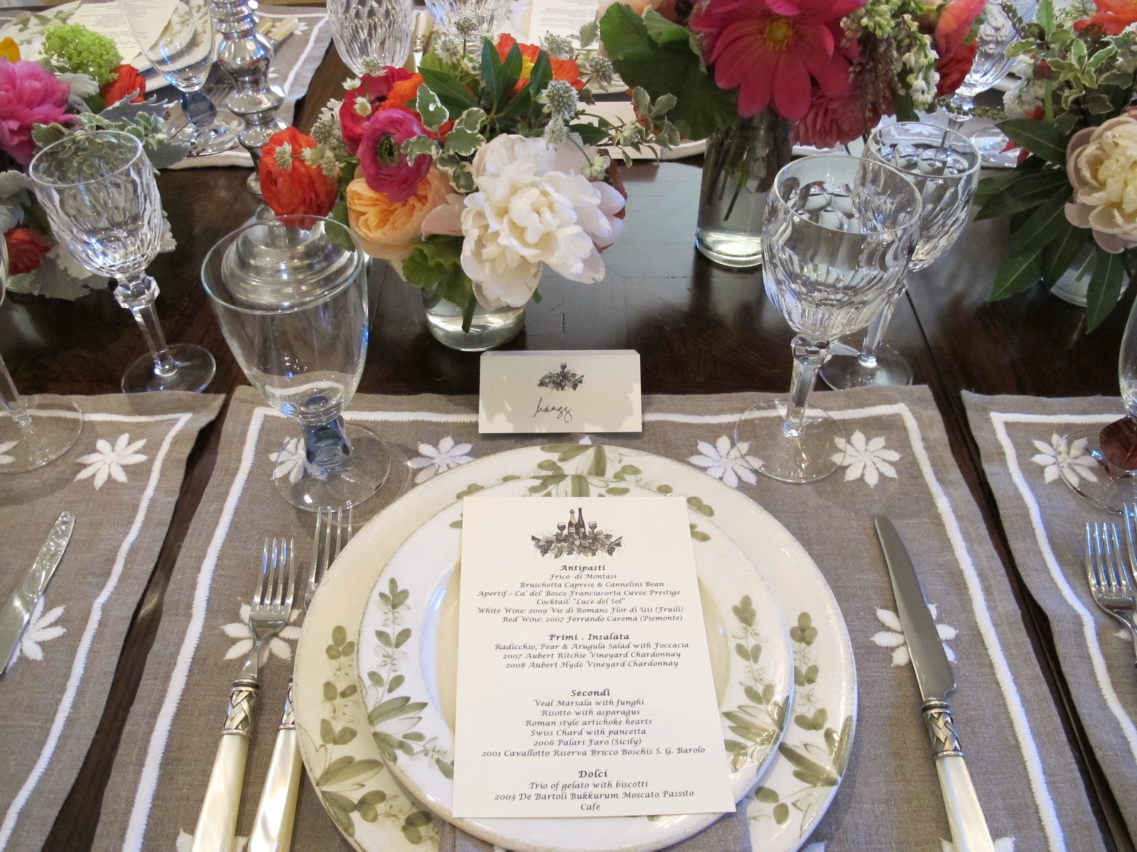 Ciao Domenica: An Italian Dinner