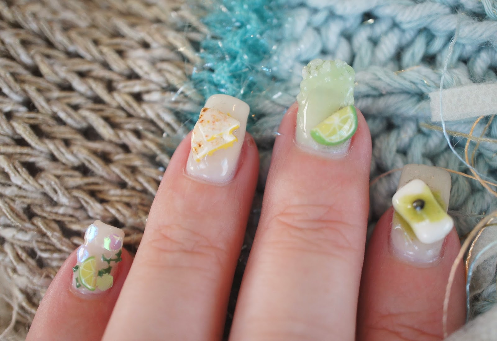 Sweet & Savory Trinkets: Tropical Polymer Clay Nail Art