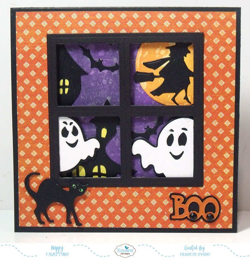 StampOwl's Studio: Boo Halloween Window Scene Card