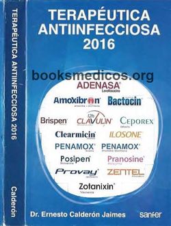 Terapéutica Antiinfecciosa 2016 Calderon | booksmedicos