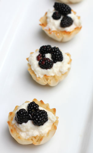 What's For Dessert: Blackberry Ricotta Mini Phyllo Cups