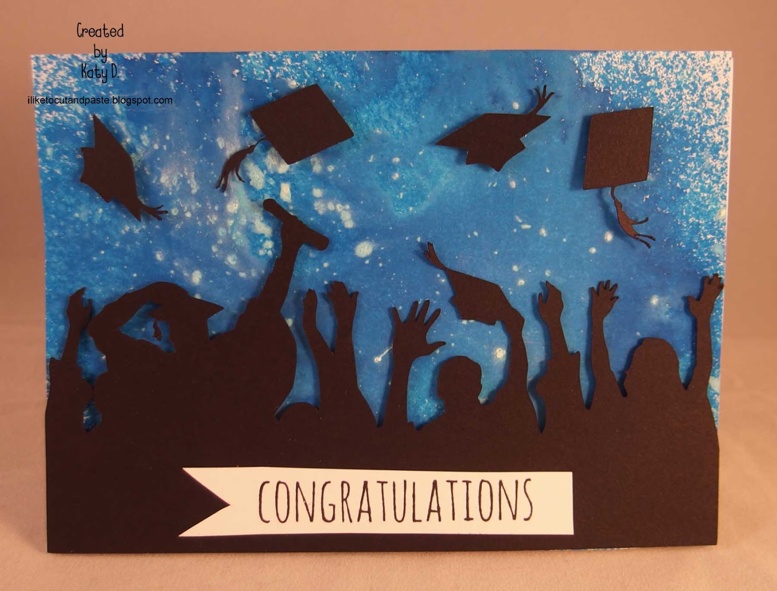 I like to cut and paste: Graduation Card