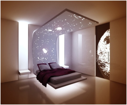 FLOATING BED - MINIMALIST DORMITORY - BEDROOM DECORATING IDEAS