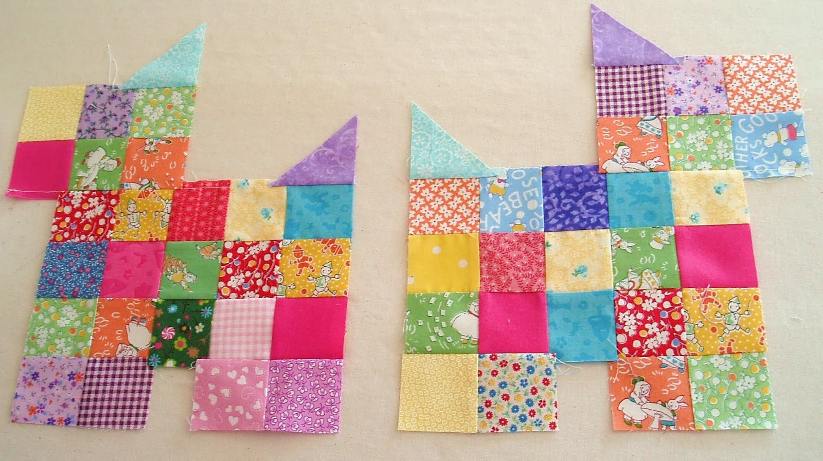 Sunshine in the Attic: Patchwork Scottie Dog Pillow and tutorial Updated