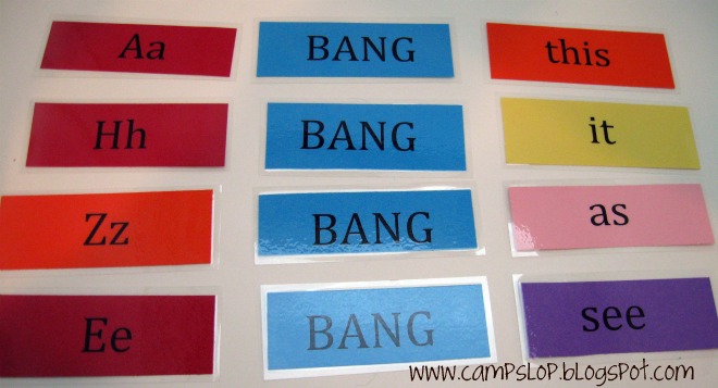 Camp Slop: BANG! Sight Word and Alphabet Game