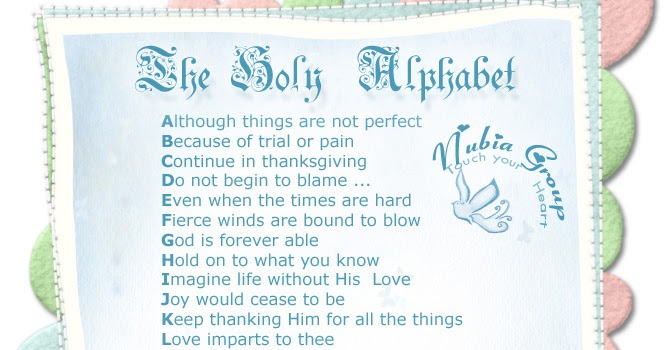 * Nubia_group Inspiration *: The Holy Alphabet