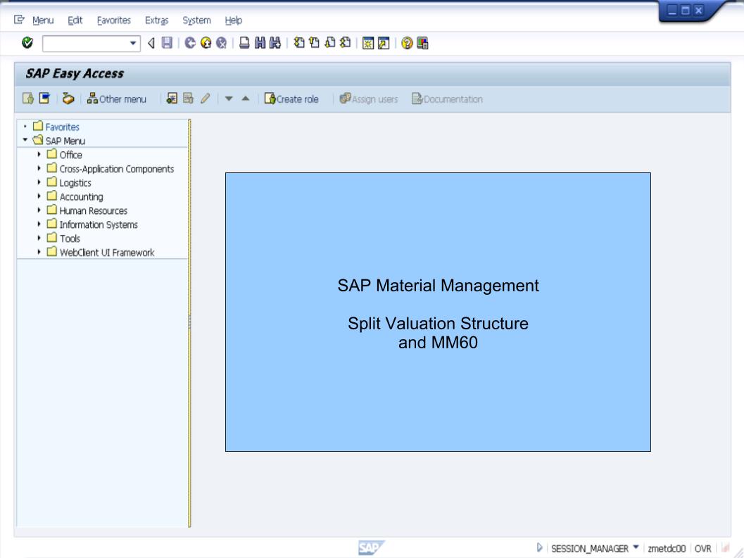 青蛙SAP分享 Froggy's SAP sharing: Material Management - Split Valuation ...