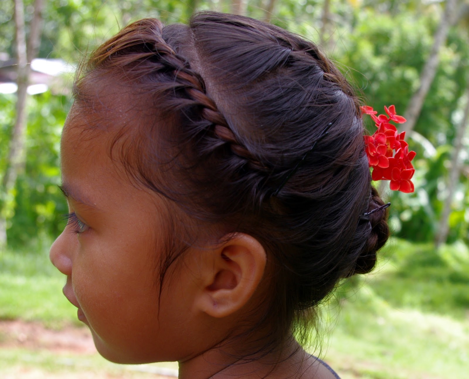 Braids & Hairstyles for Super Long Hair: Micronesian Girl~ Rope Braid Updo