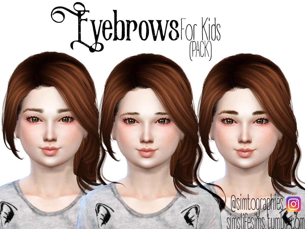 Eyebrows For Kids (PACK) - Simtographies