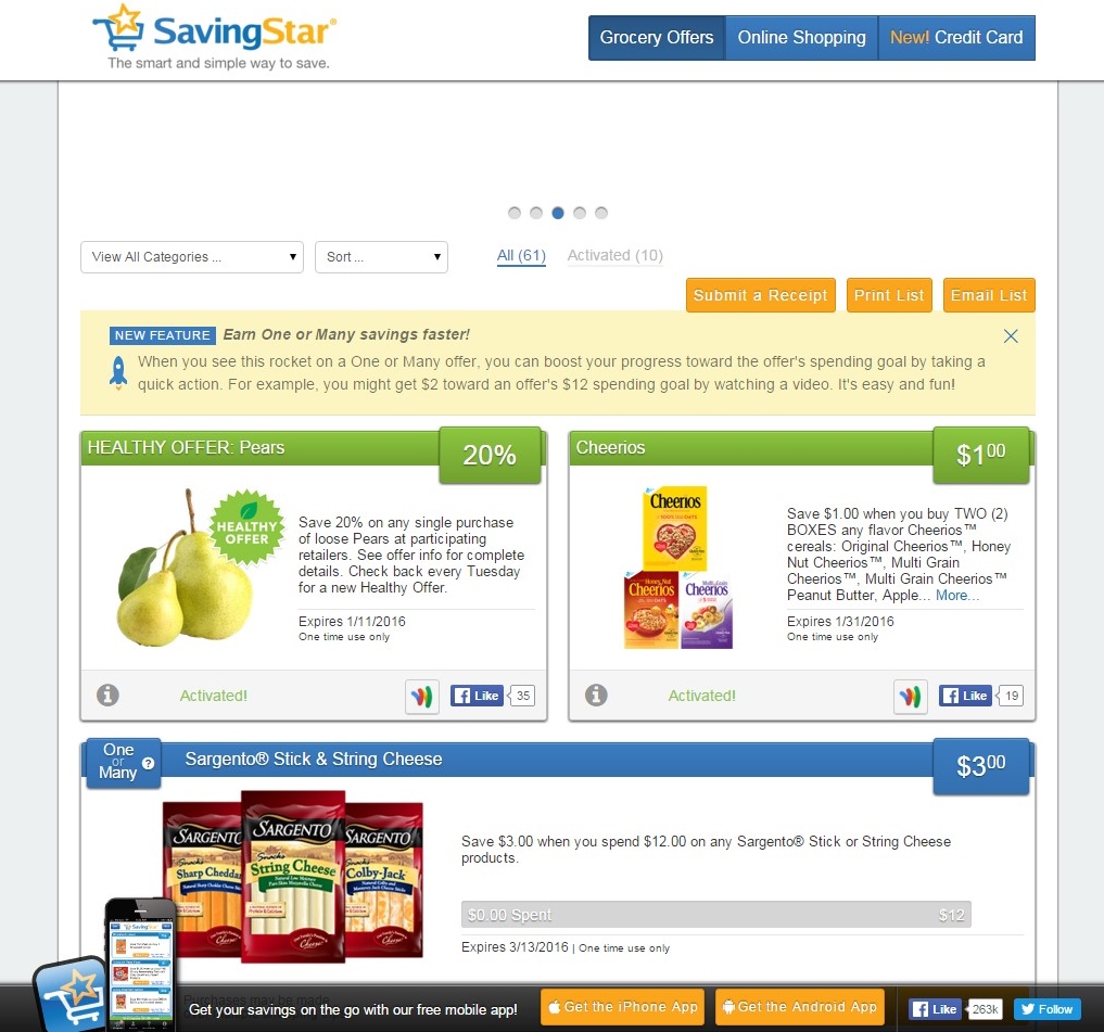 Life and times online: Saving with SavingStar