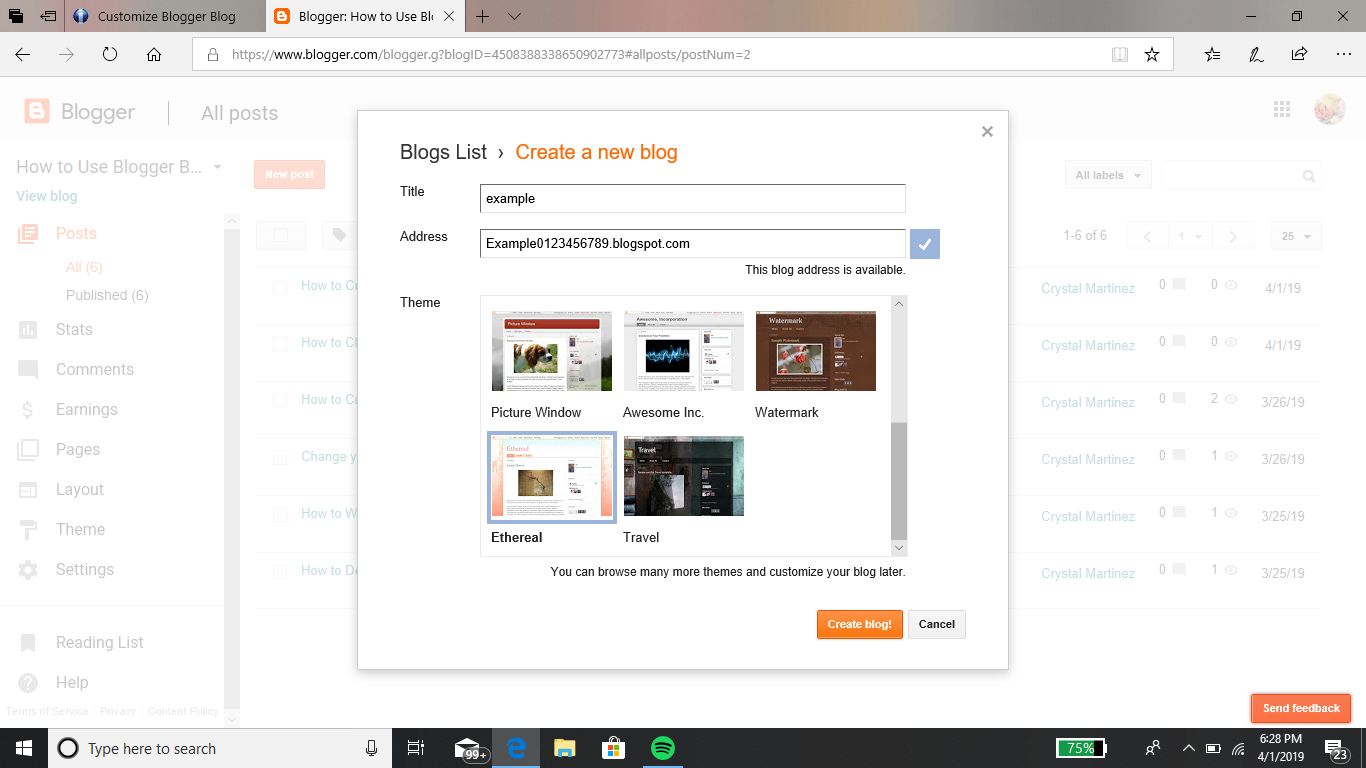 How To Use Blogger Blog How To Change Themes how-to-use-blogger-blog-how-to-change-themes