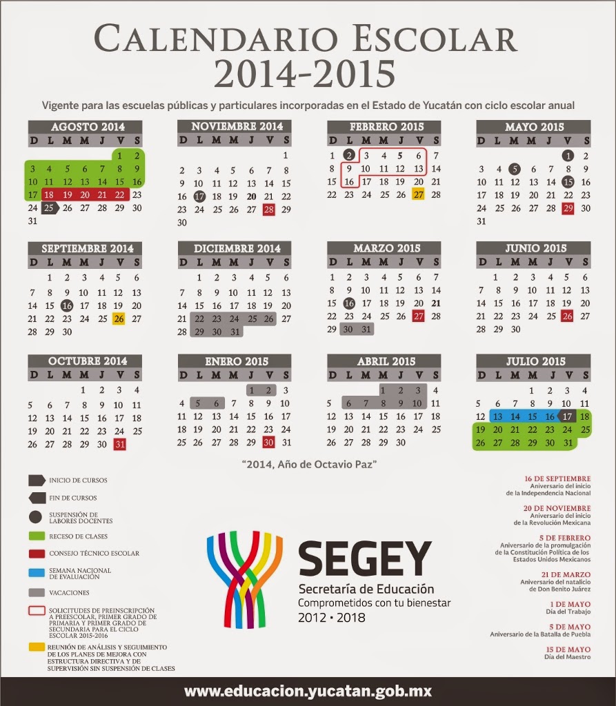 .: CALENDARIO ESCOLAR 2014-2015