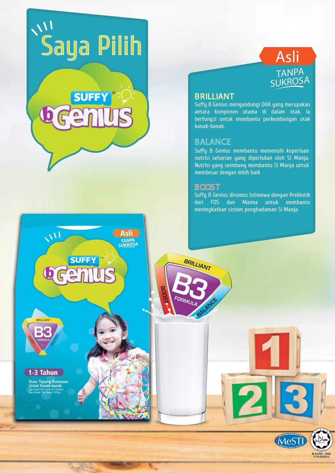 Susu Suffy B Genius Untuk Nutrisi Anak Anda! - Husniey Husain