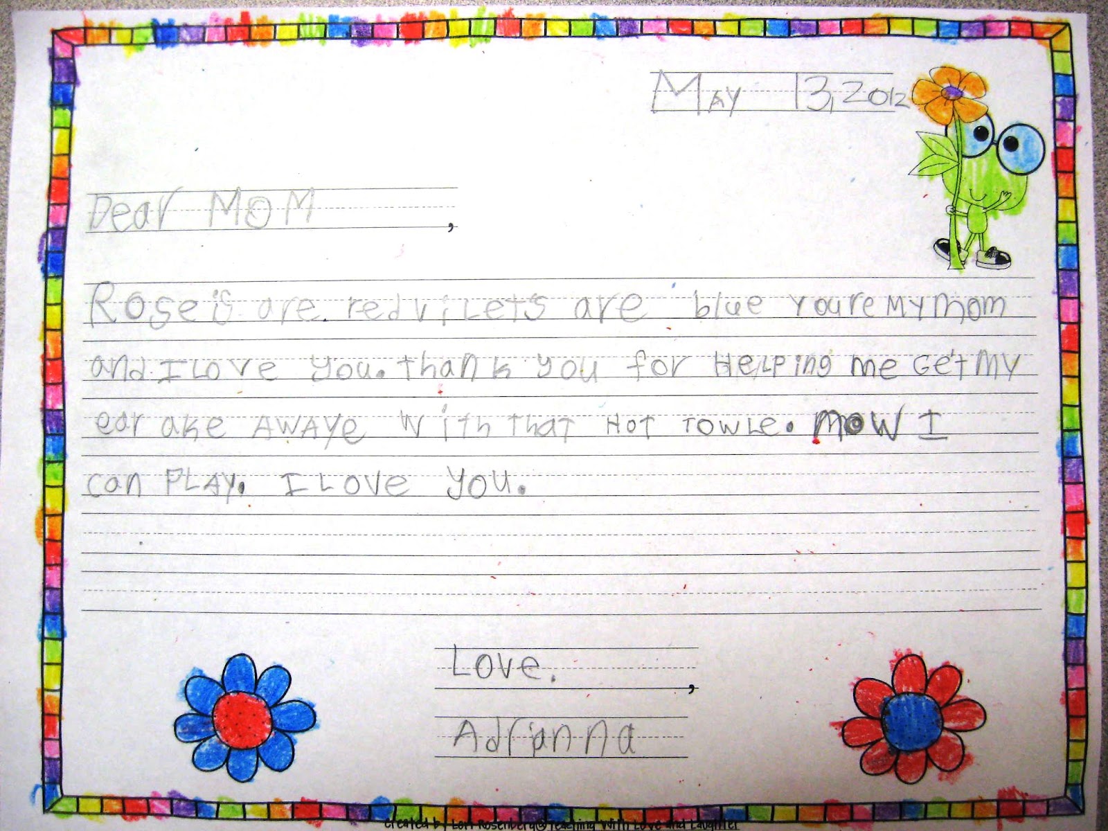 Teaching With Love and Laughter: Mother's Day Writing and Two Freebies!
