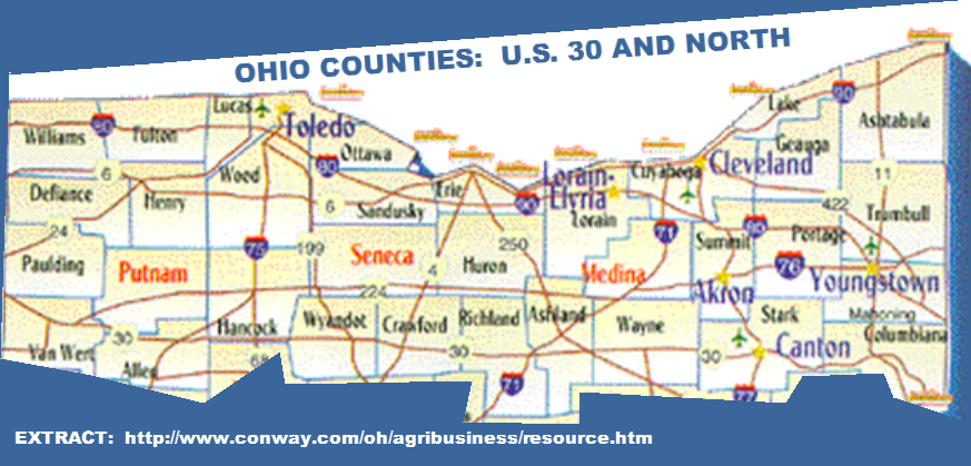 Ohio Turnpike Map Of Ohio And Counties