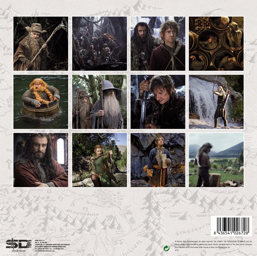 zRYSIOwana ja: "Hobbit:Pustkowie Smauga"- kalendarz 2014 / "The Hobbit ...