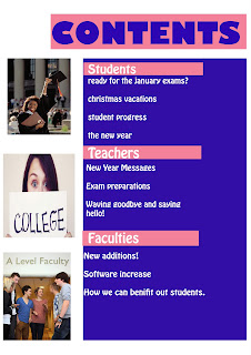 Media Coursework: College Magazine.