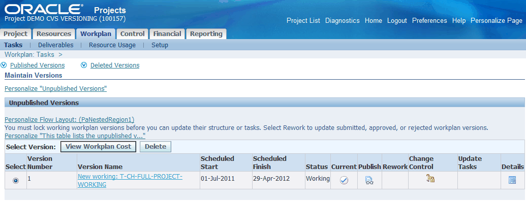 Rollback a previous workplan version in Project Management - Oracle EBS ...
