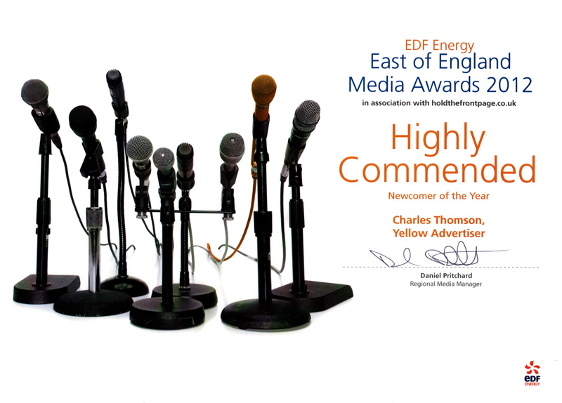 Charles Thomson: "Highly Commended"