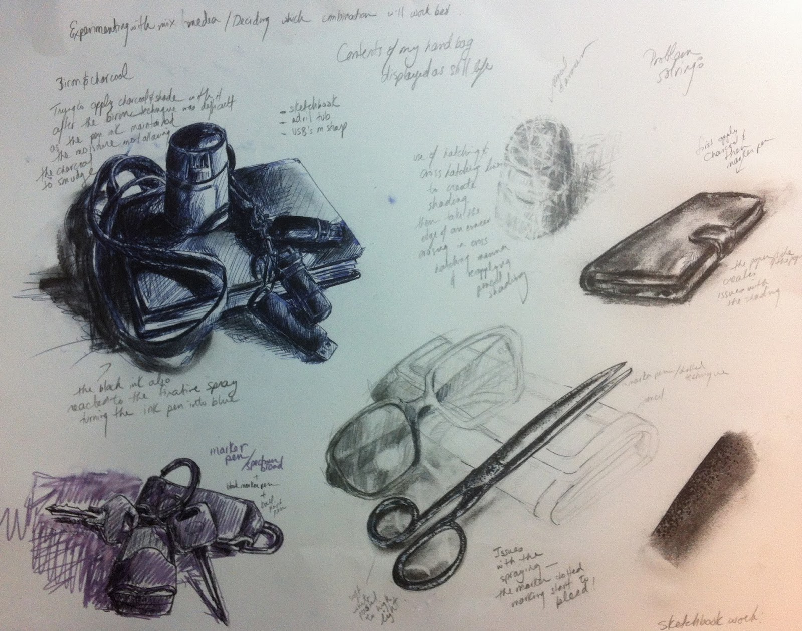 Magh Ene College - Art Gallery: 5th Year - Sketch book - Still life ...