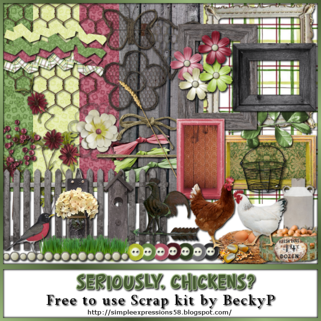 Simple Expressions: Scrap Kit: Seriously, Chickens?