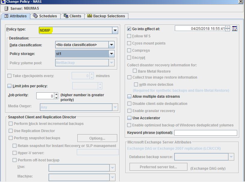 Remote Infrastructure Management Netbackup Ndmp Backup Configuration