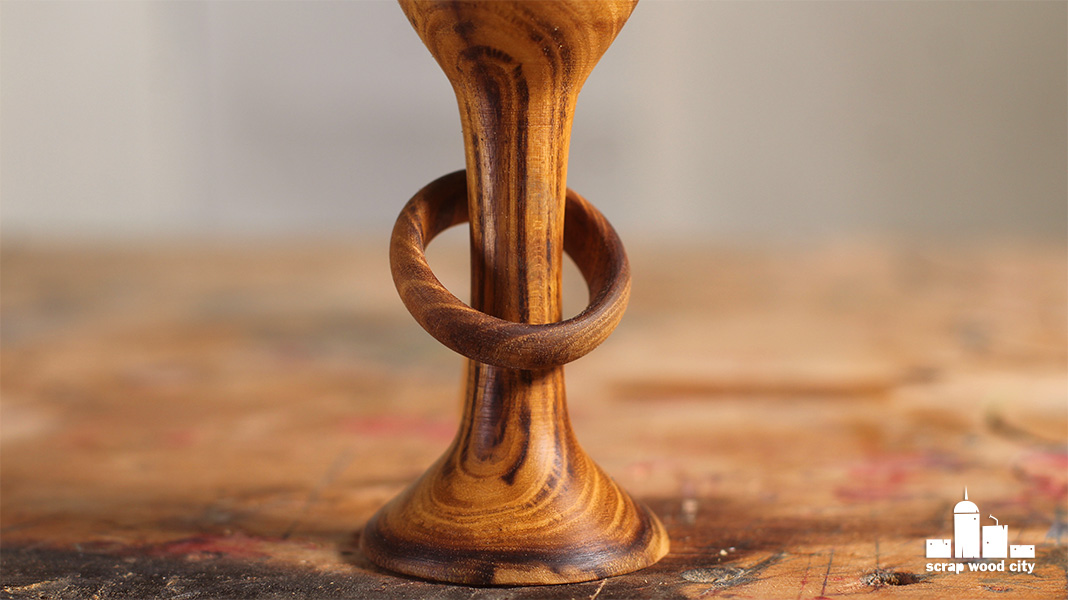 scrap wood city: How to make a goblet with a captive ring - woodturning