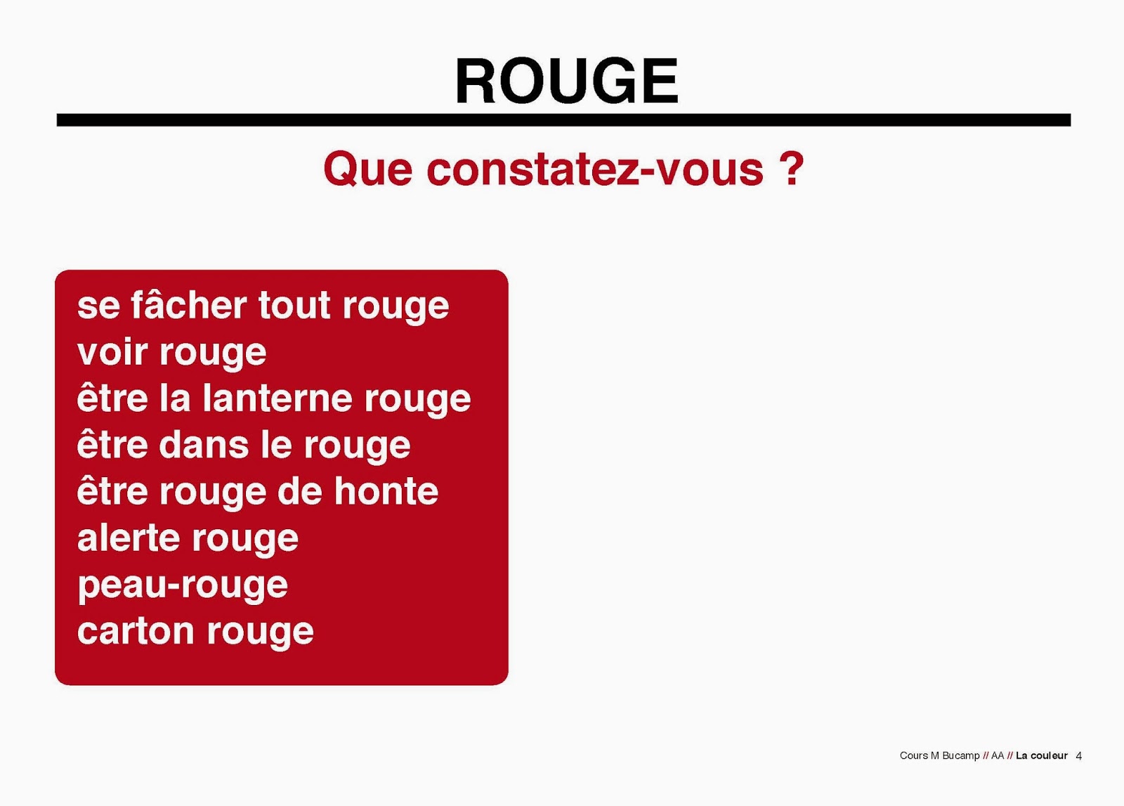 Cours d' ARTS APPLIQUES: COURS N°19 : ROUGE // Symbolique de la couleur