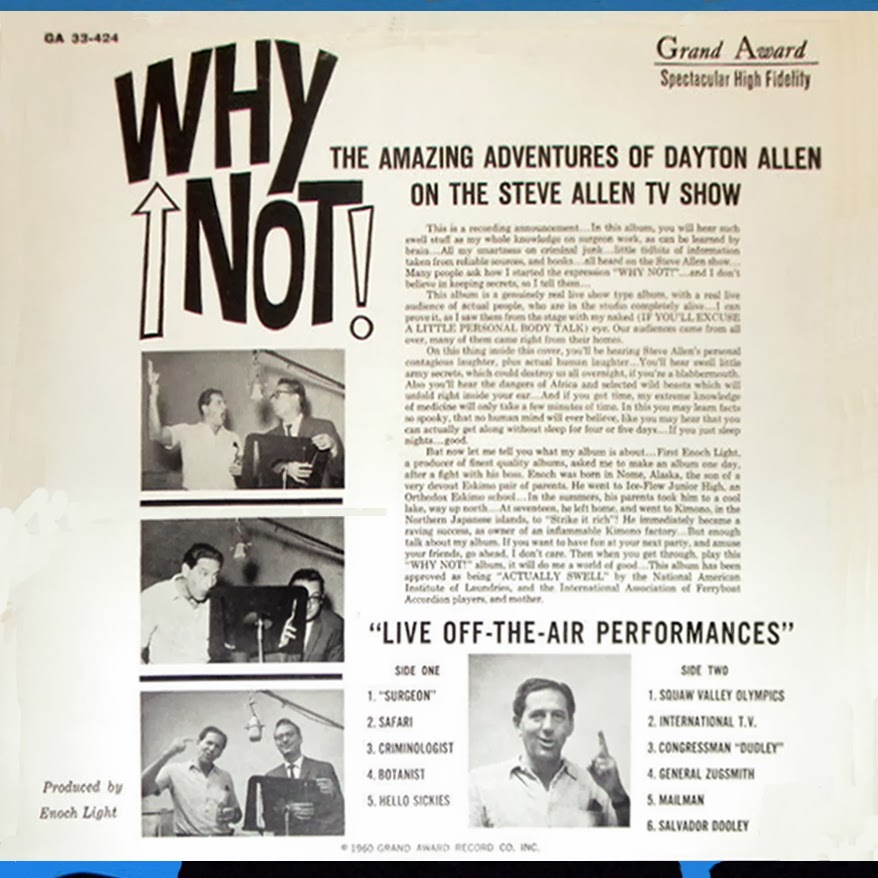 Vintage Stand-up Comedy: Dayton Allen - Why Not! 1960