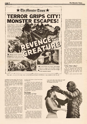 My Monster Memories: The Monster Times article: The Creature Speaks!
