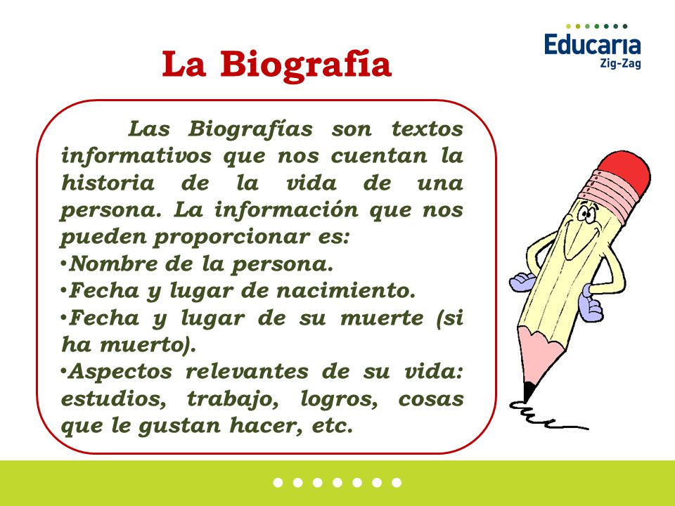 El blog de Refuerzo de la maestra Inma : LA BIOGRAFÍA